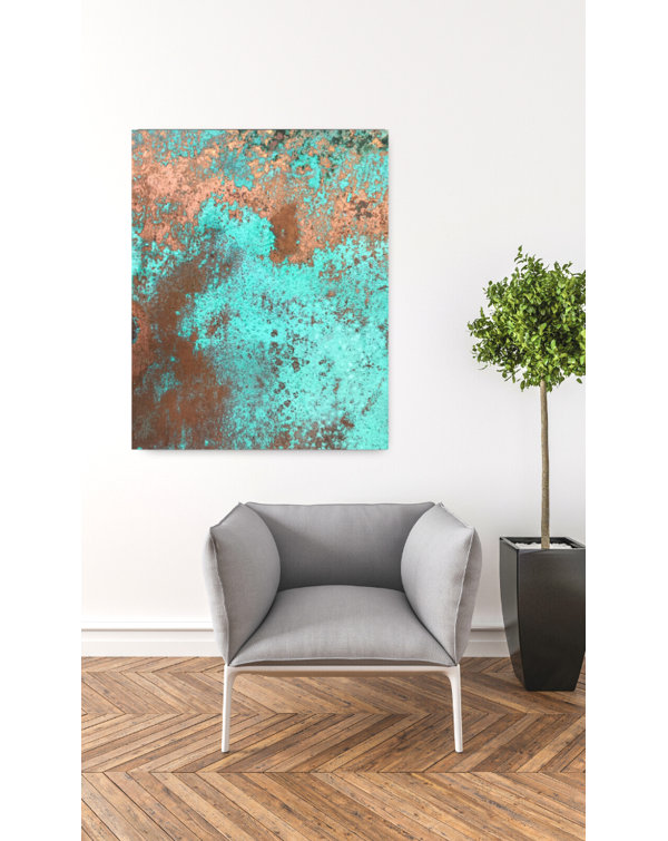 Metro Lane Green Verdigris Copper - No Frame Painting on Canvas | Wayfair.co.uk